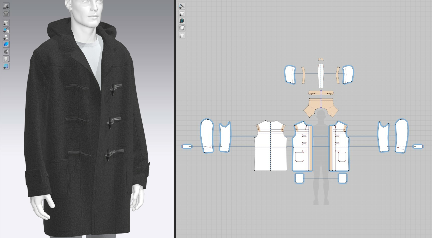ArtStation - Duffle Coat, Marvelous Designer, Clo +obj, fbx | Resources