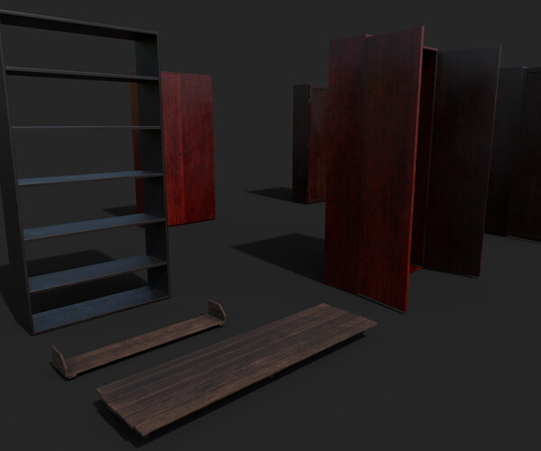 ArtStation - Set of Old Soviet Cabinets | Game Assets