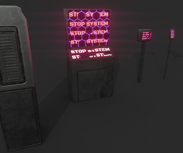 ArtStation - Set of Sci-Fi Computer Equipment | Game Assets