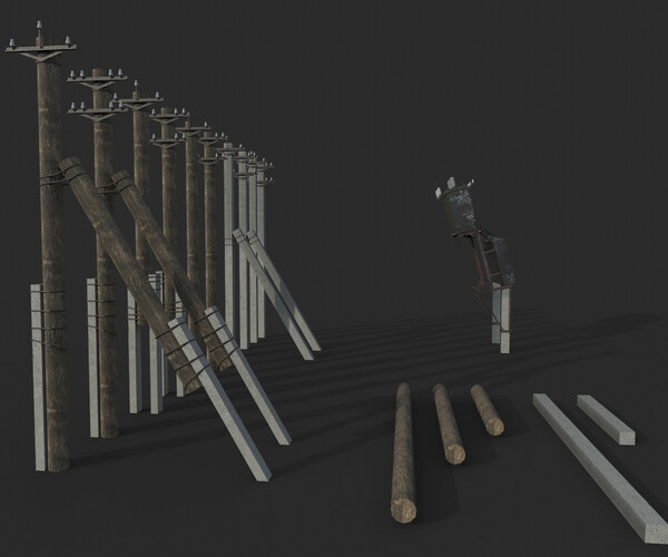 ArtStation - Transformer and Power Line | Game Assets