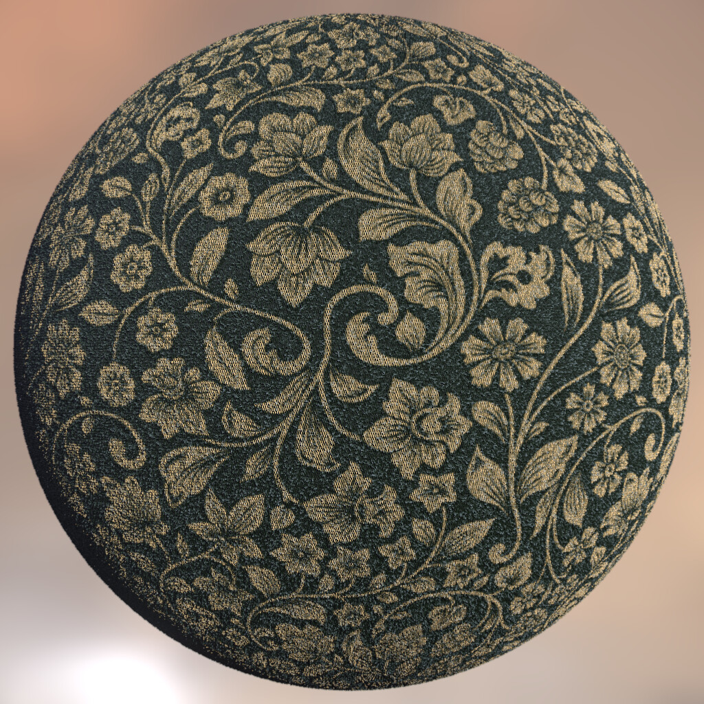 ArtStation - Free SBSAR Fabric Floral | Game Assets