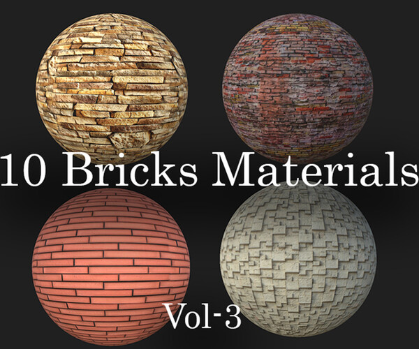 ArtStation - Brick Materials Vol. 3 | Game Assets