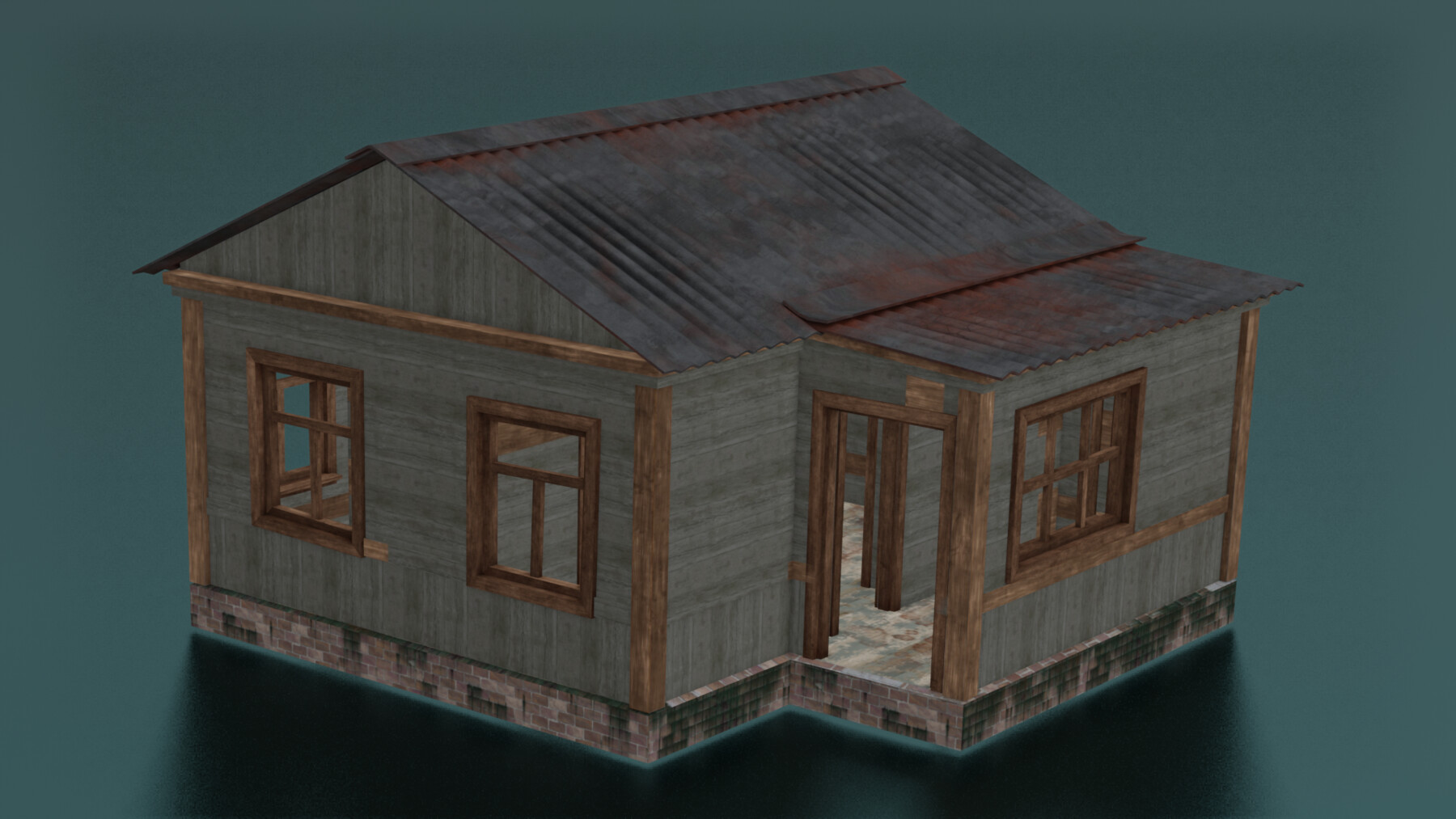 ArtStation - WOODEN LOG HOUSE LOW POLY GAME READY | Game Assets