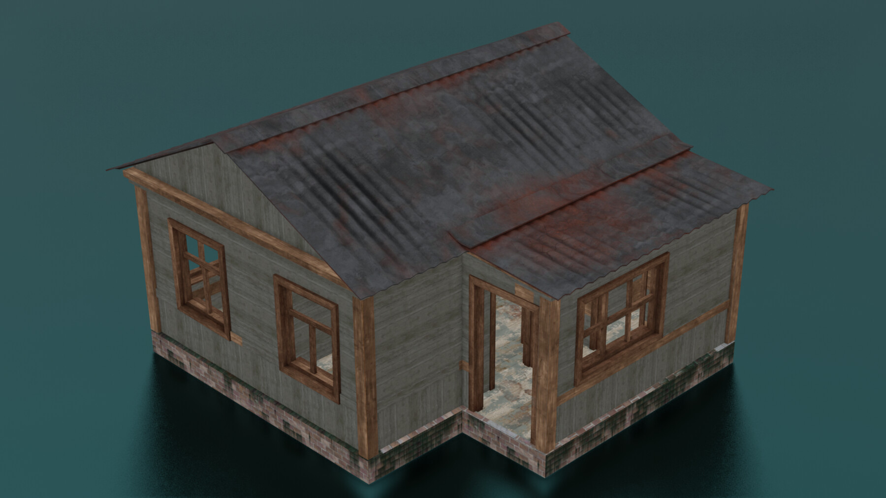 ArtStation - WOODEN LOG HOUSE LOW POLY GAME READY | Game Assets