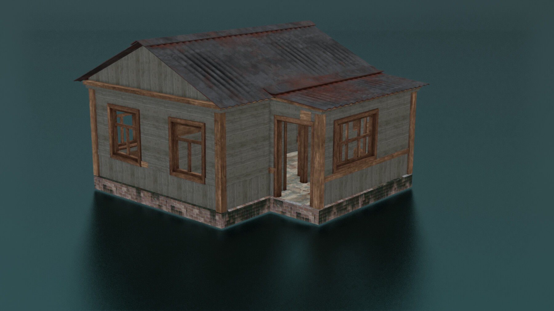 ArtStation - WOODEN LOG HOUSE LOW POLY GAME READY | Game Assets