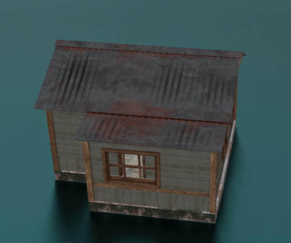 ArtStation - WOODEN LOG HOUSE LOW POLY GAME READY | Game Assets