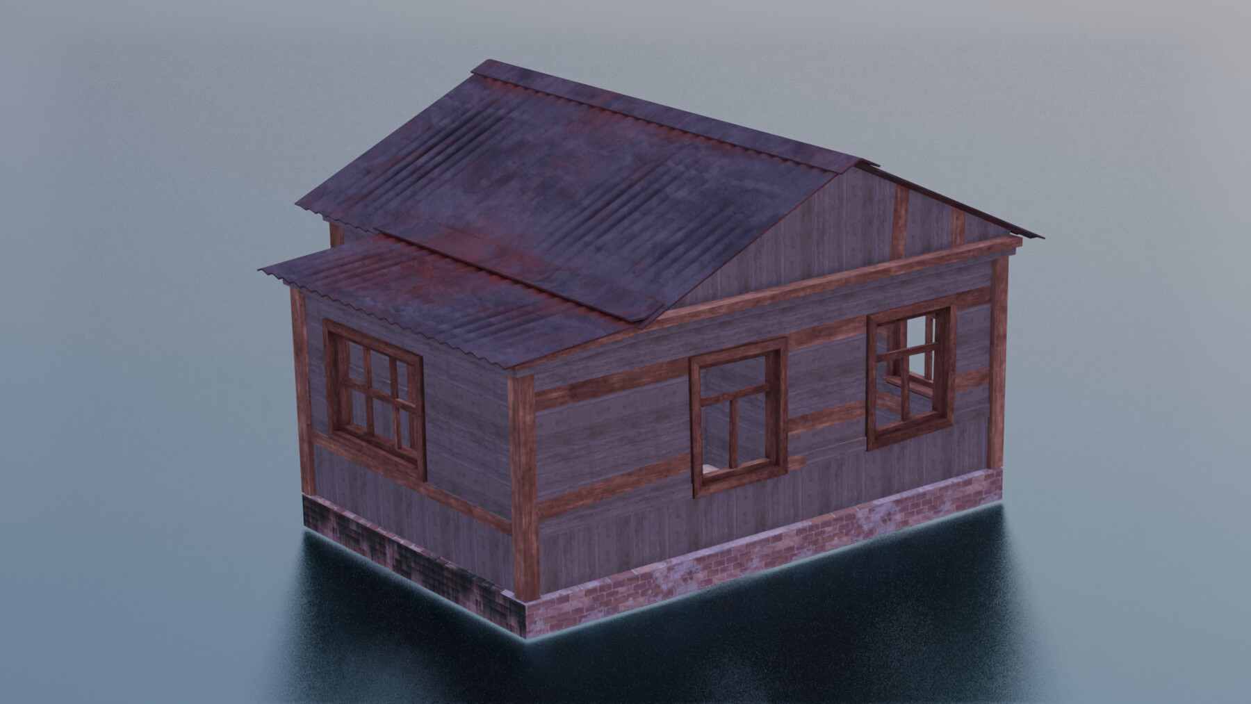 ArtStation - WOODEN LOG HOUSE LOW POLY GAME READY | Game Assets