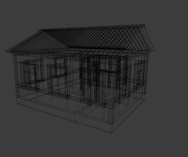 ArtStation - WOODEN LOG HOUSE LOW POLY GAME READY | Game Assets