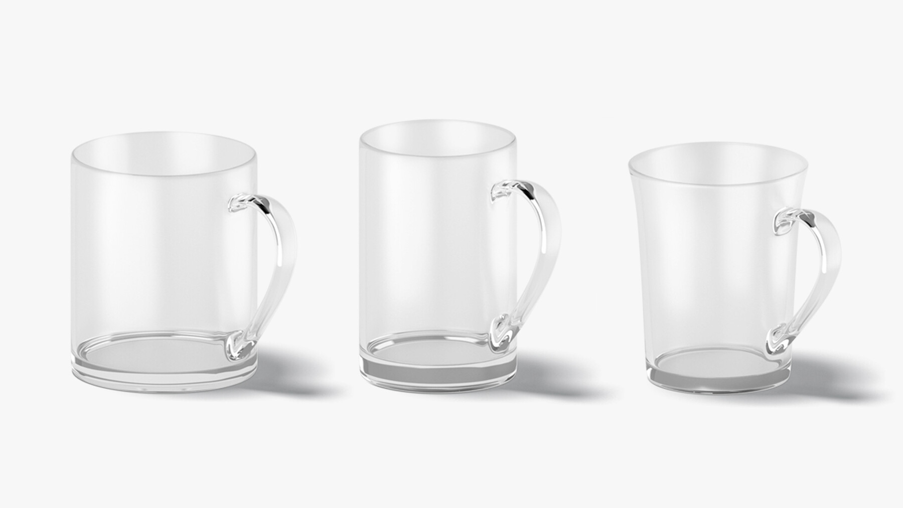 ArtStation - 10 Glass Mug Shapes - transparent cups with different ...
