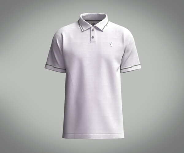 ArtStation - Men's Polo Shirt-White | Resources