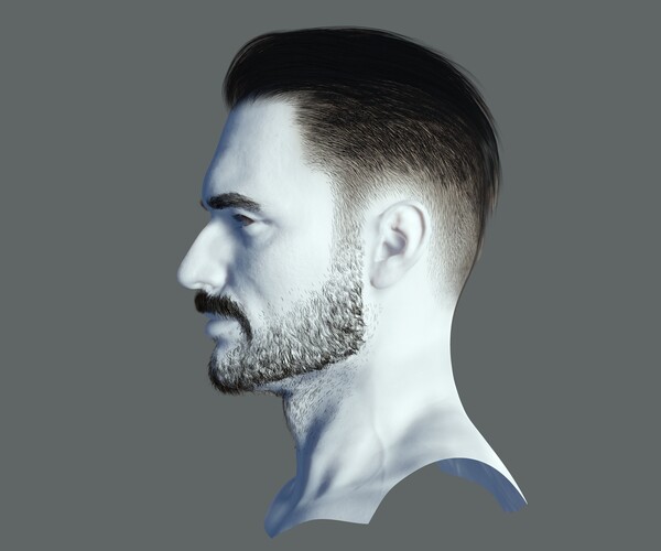ArtStation - Realtime hair modern Man low poly Hairstyle Game Ready ...
