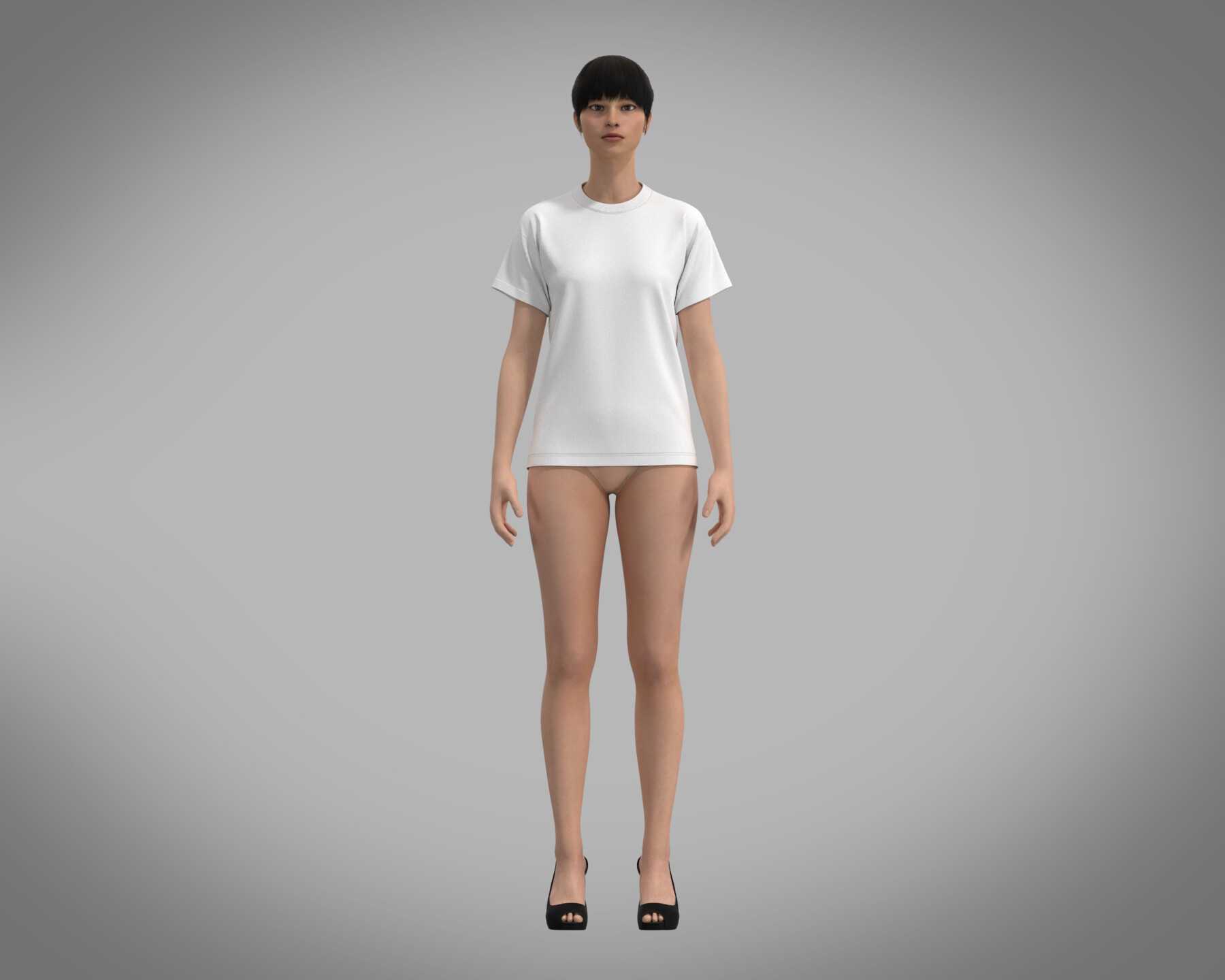 ArtStation - Ladies T-Shirt Basic | Resources