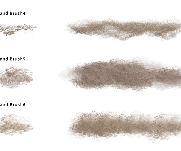 ArtStation - 6 Sand Brushes for ClipStudioPaint/6 PNG images | Brushes