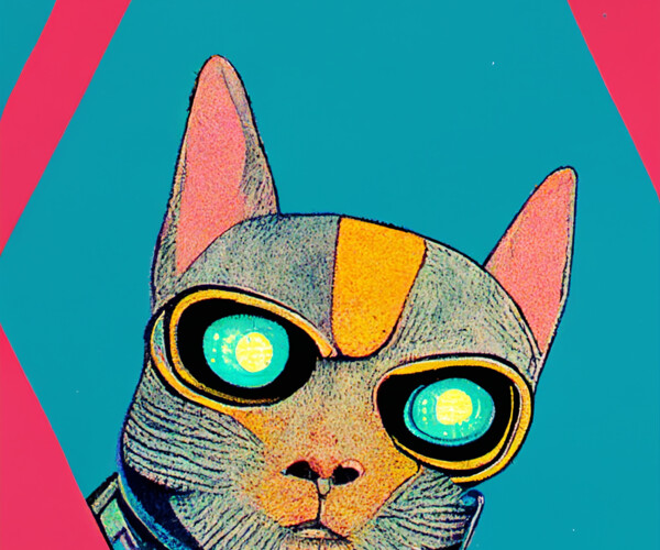 ArtStation - Retro Cyborg Cats | Artworks