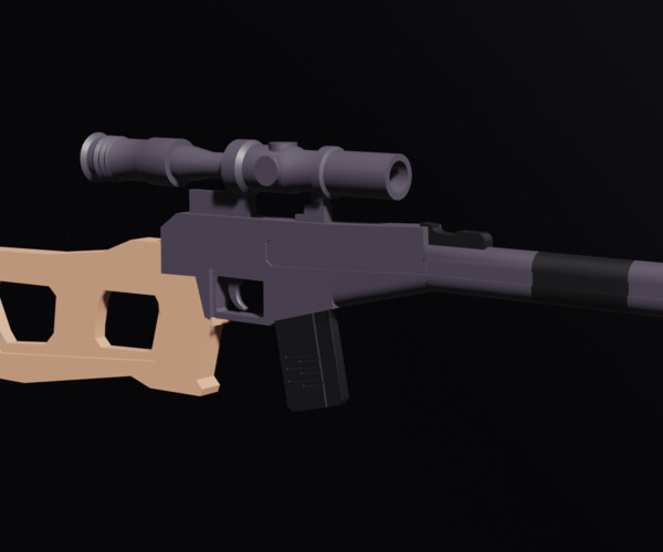 ArtStation - Low Poly Rifle | Game Assets