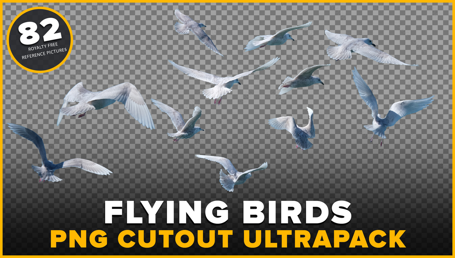 ArtStation - 82 Flying Birds Png Cutout Ultrapack - Owls, Eagle ...