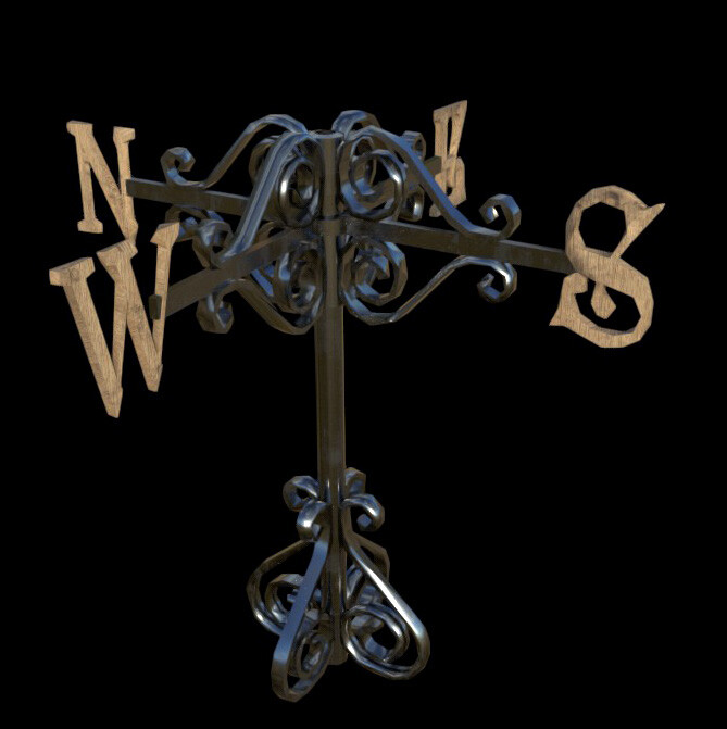 ArtStation - Direction Sign - PBR - Textured | Game Assets