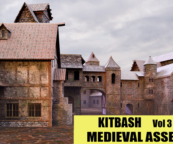 ArtStation - Kitbash:MEDIEVAL Assets+Texture Vol 3 | Resources
