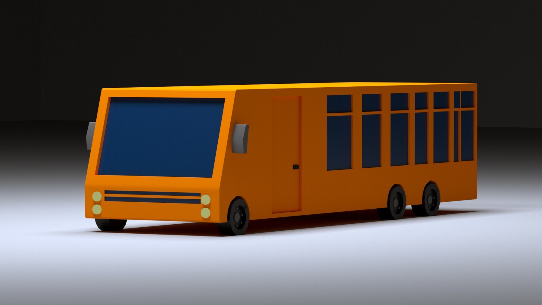 ArtStation - Cartoon Low-Poly School bus vehicle for game-ready 3D ...