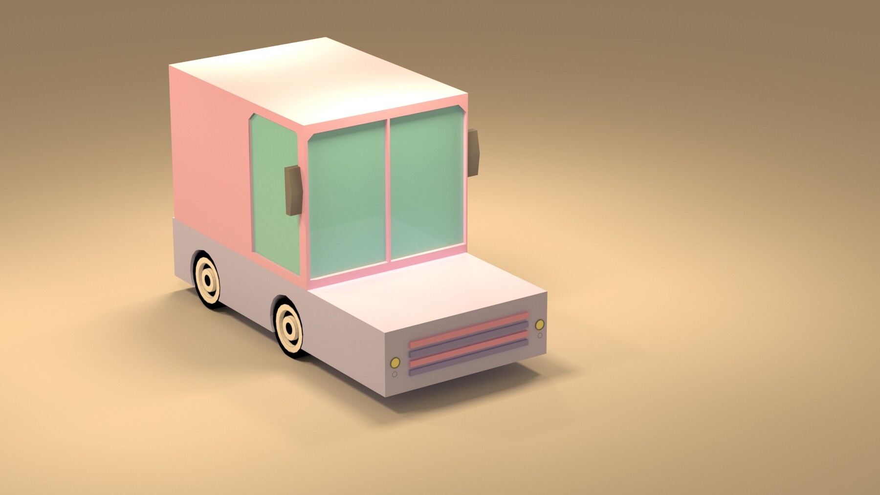 ArtStation - Cartoon Low Poly Crossover Car Low-poly 3D model | Game Assets