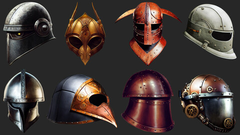 ArtStation - 160 Helmets | Game Assets