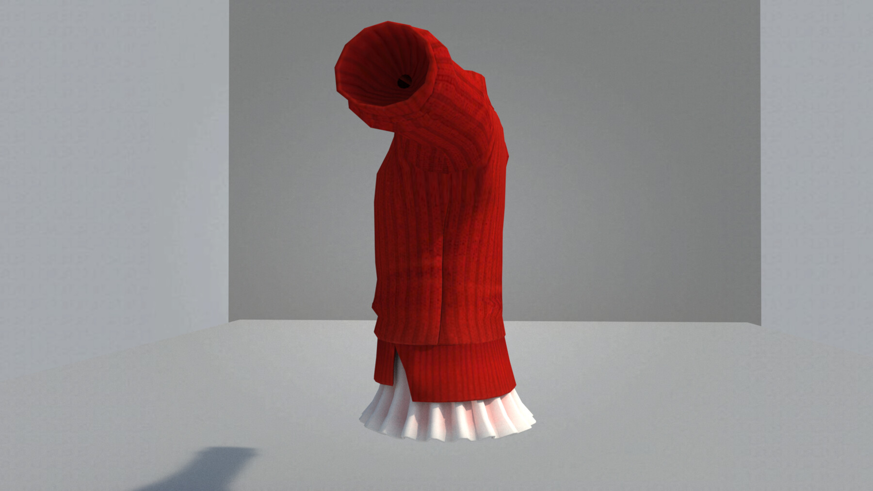 ArtStation - Thick vertical stripes red sweater | Resources