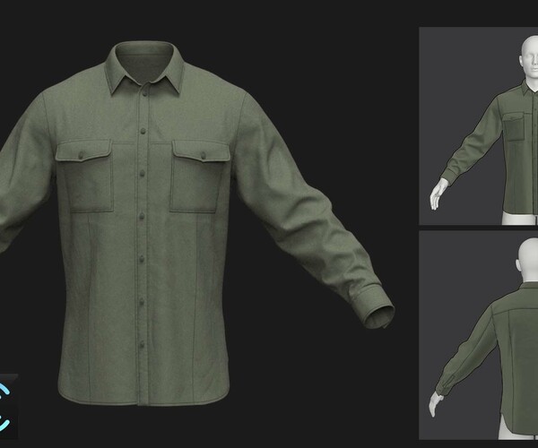 ArtStation - Male shirts pack / Marvelous Designer / Clo 3D project ...