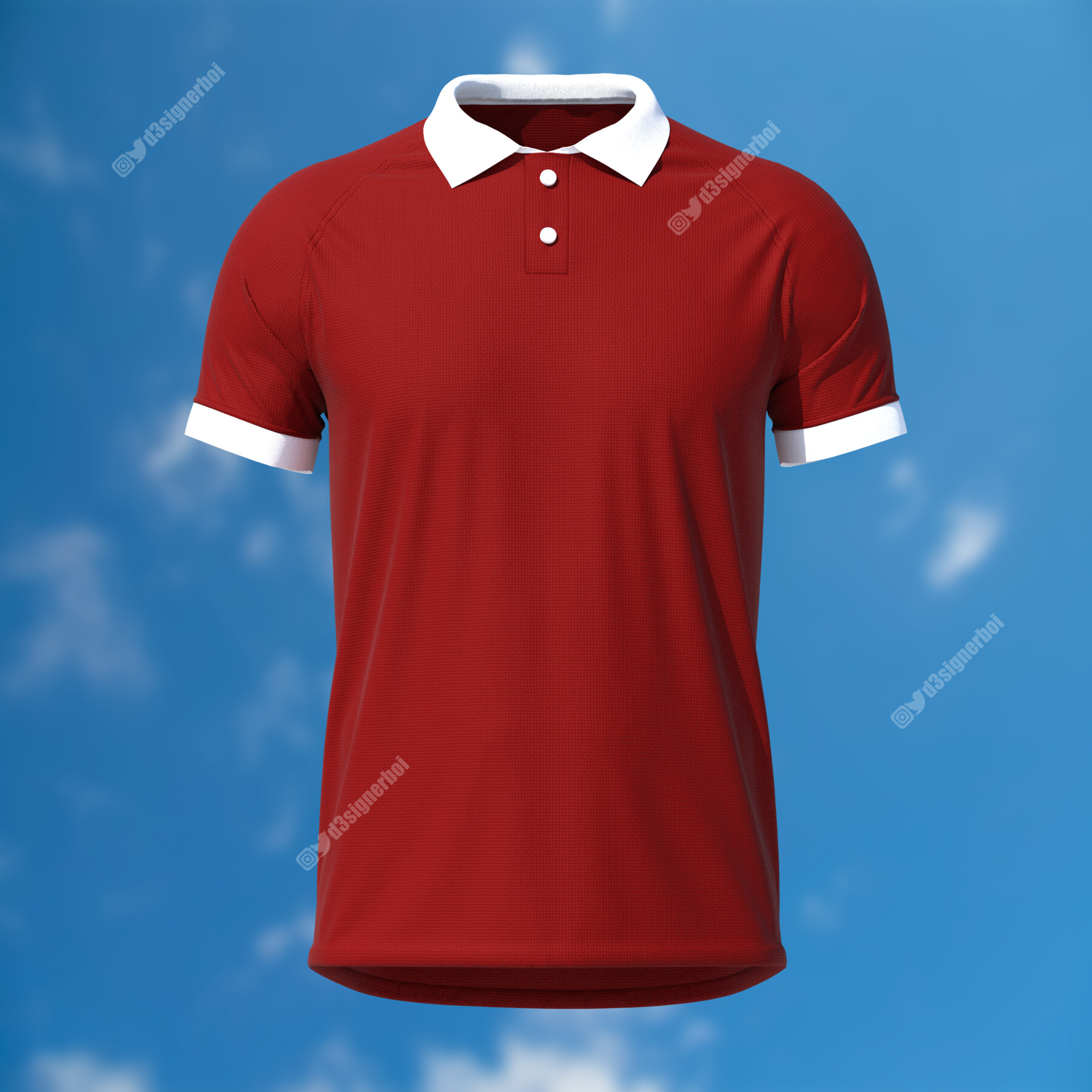 ArtStation - Polo Collar Football Shirt for CLO3D & Marvelous Designer ...