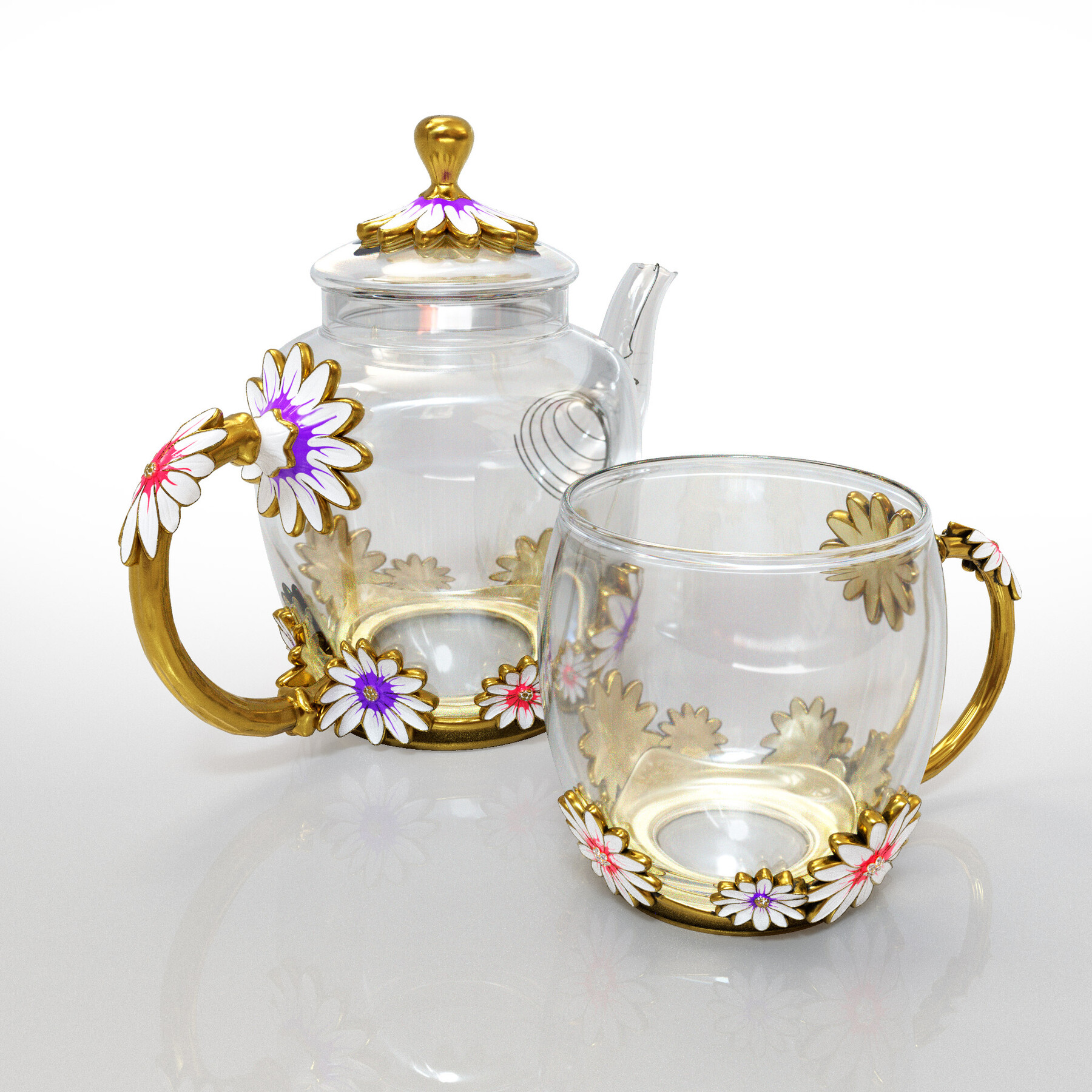 ArtStation - Handmade tea set 3D model | Resources