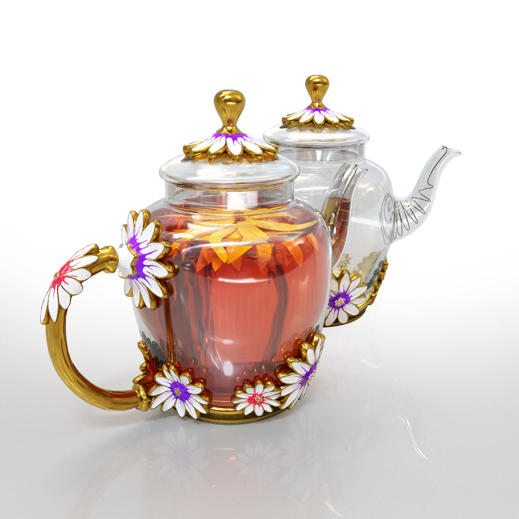 ArtStation - Handmade tea set 3D model | Resources