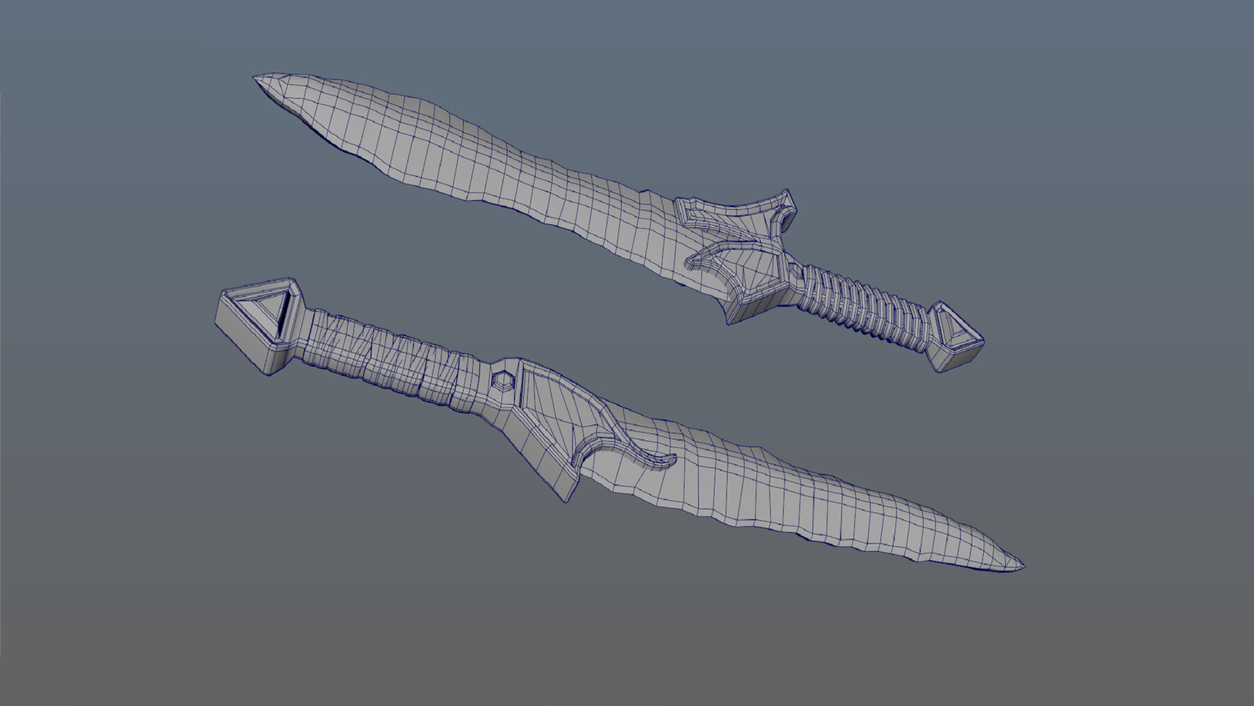 ArtStation - Stylized Fantasy Sword dagger PBR game ready Low-poly 3D ...
