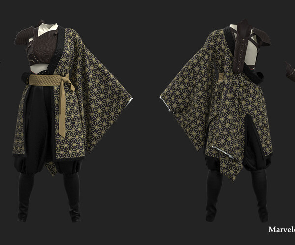 ArtStation - Female archer outfit / Marvelous Designer/Clo3D project ...