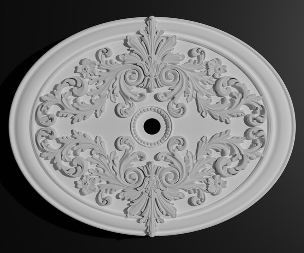 ArtStation - Architectural ceiling rosette | Resources