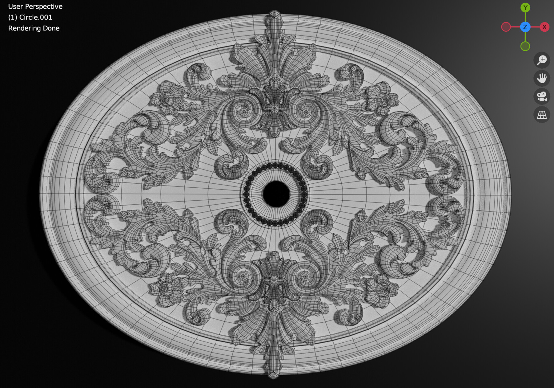 ArtStation - Architectural ceiling rosette | Resources