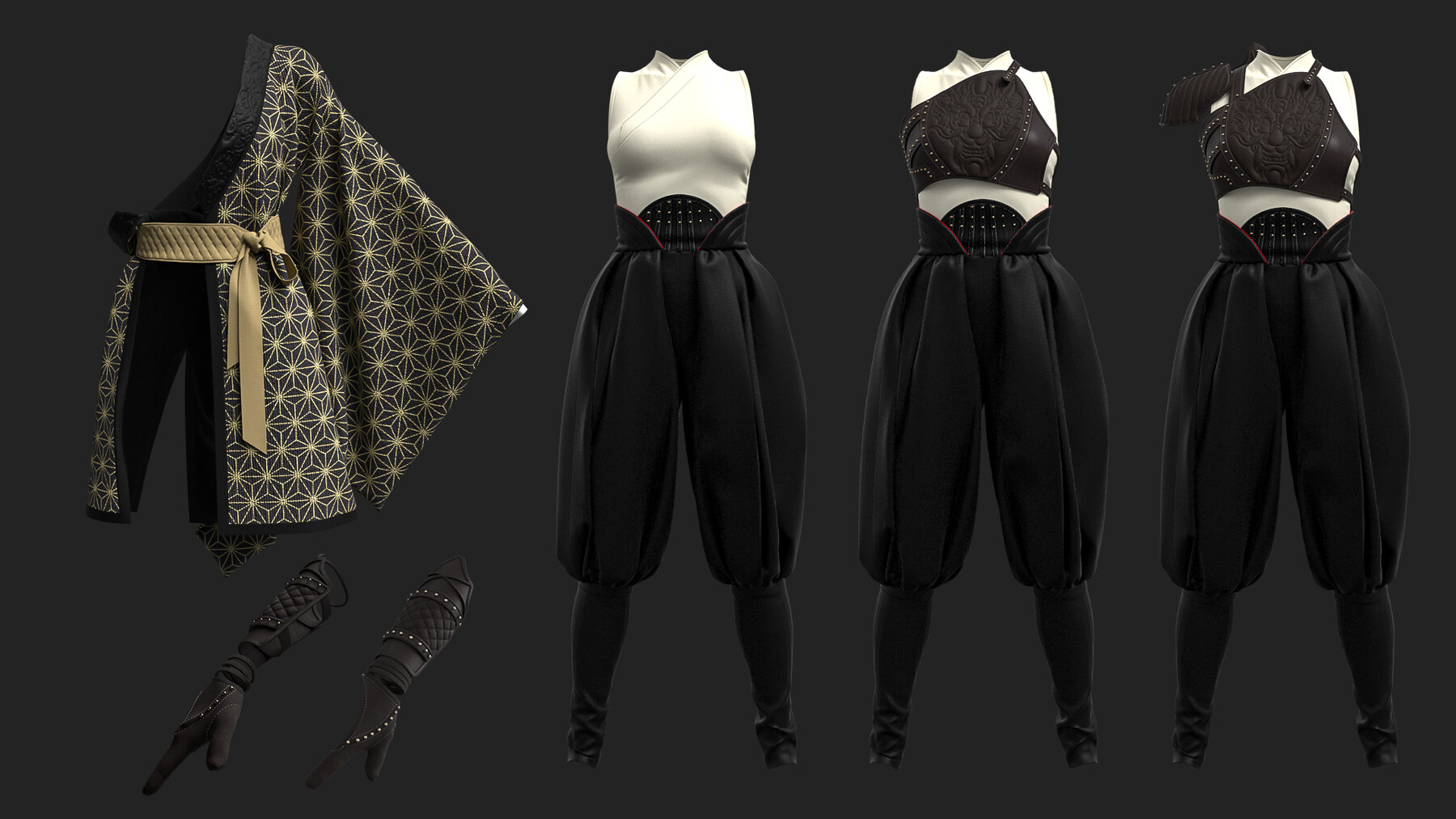 ArtStation - Female archer outfit / Marvelous Designer/Clo3D project ...