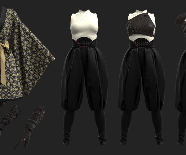 ArtStation - Female archer outfit / Marvelous Designer/Clo3D project ...