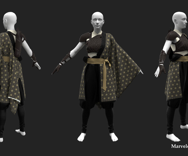 ArtStation - Female archer outfit / Marvelous Designer/Clo3D project ...
