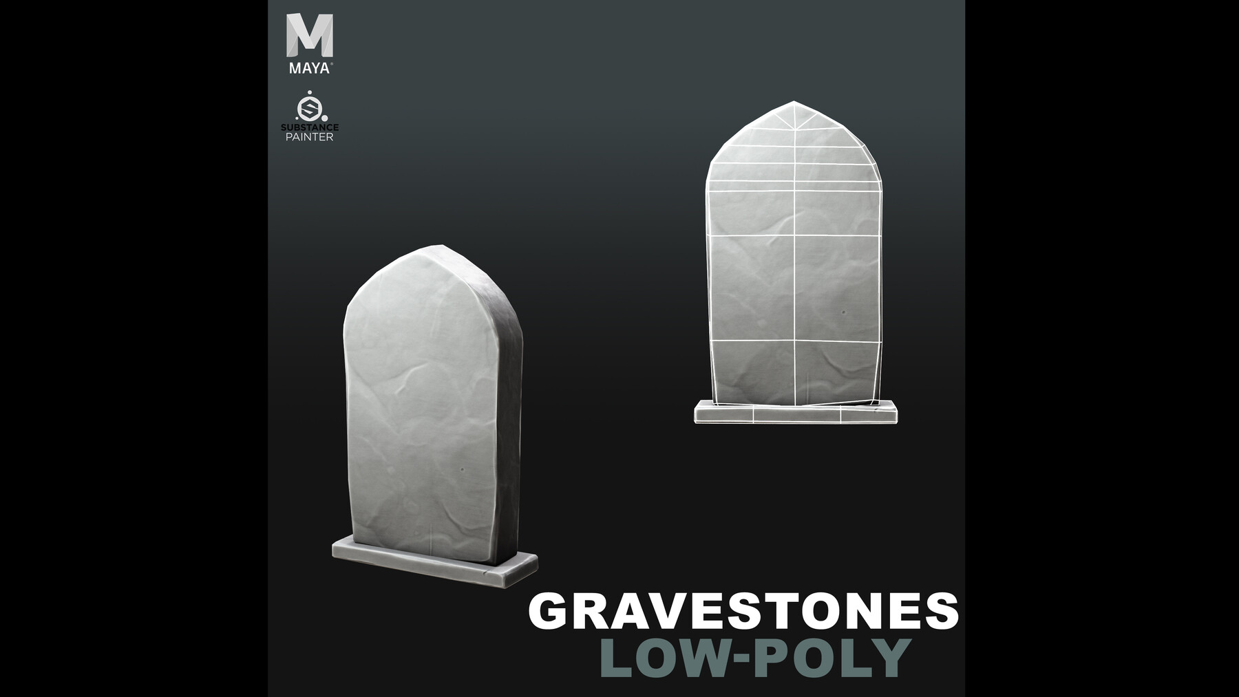 ArtStation - Stylized Gravestones / Tombstones | Game Assets