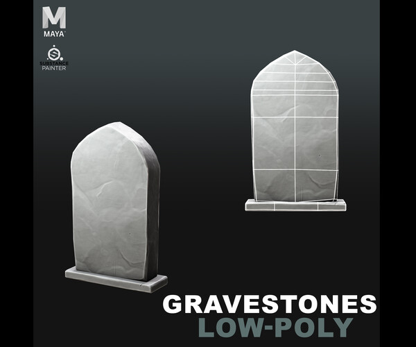 ArtStation - Stylized Gravestones / Tombstones | Game Assets
