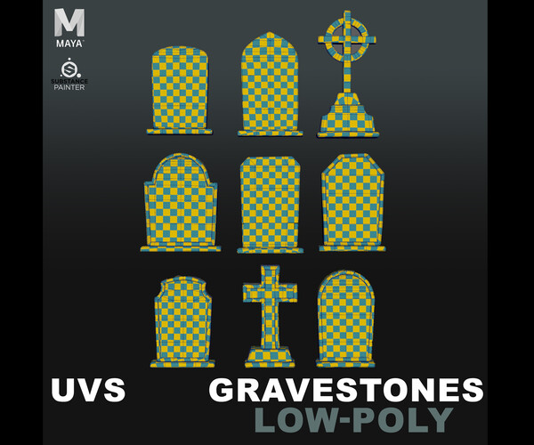ArtStation - Stylized Gravestones / Tombstones | Game Assets
