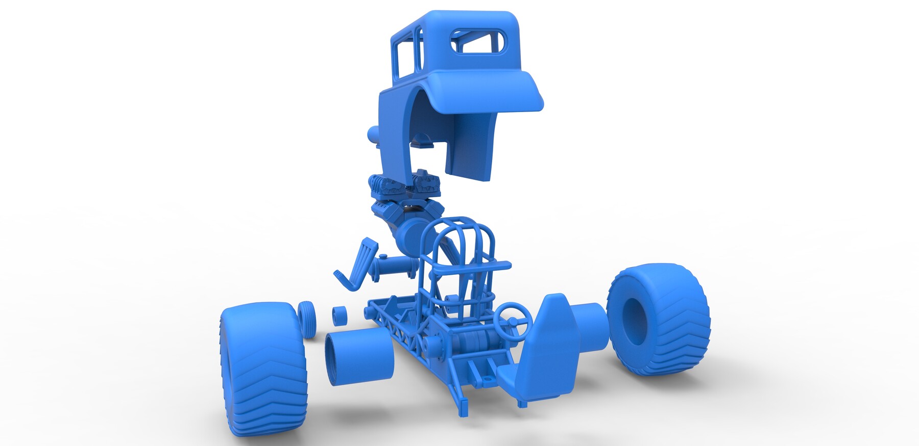 ArtStation - 3D printable Diecast Mini Rod pulling tractor 5 Scale 1:25 ...