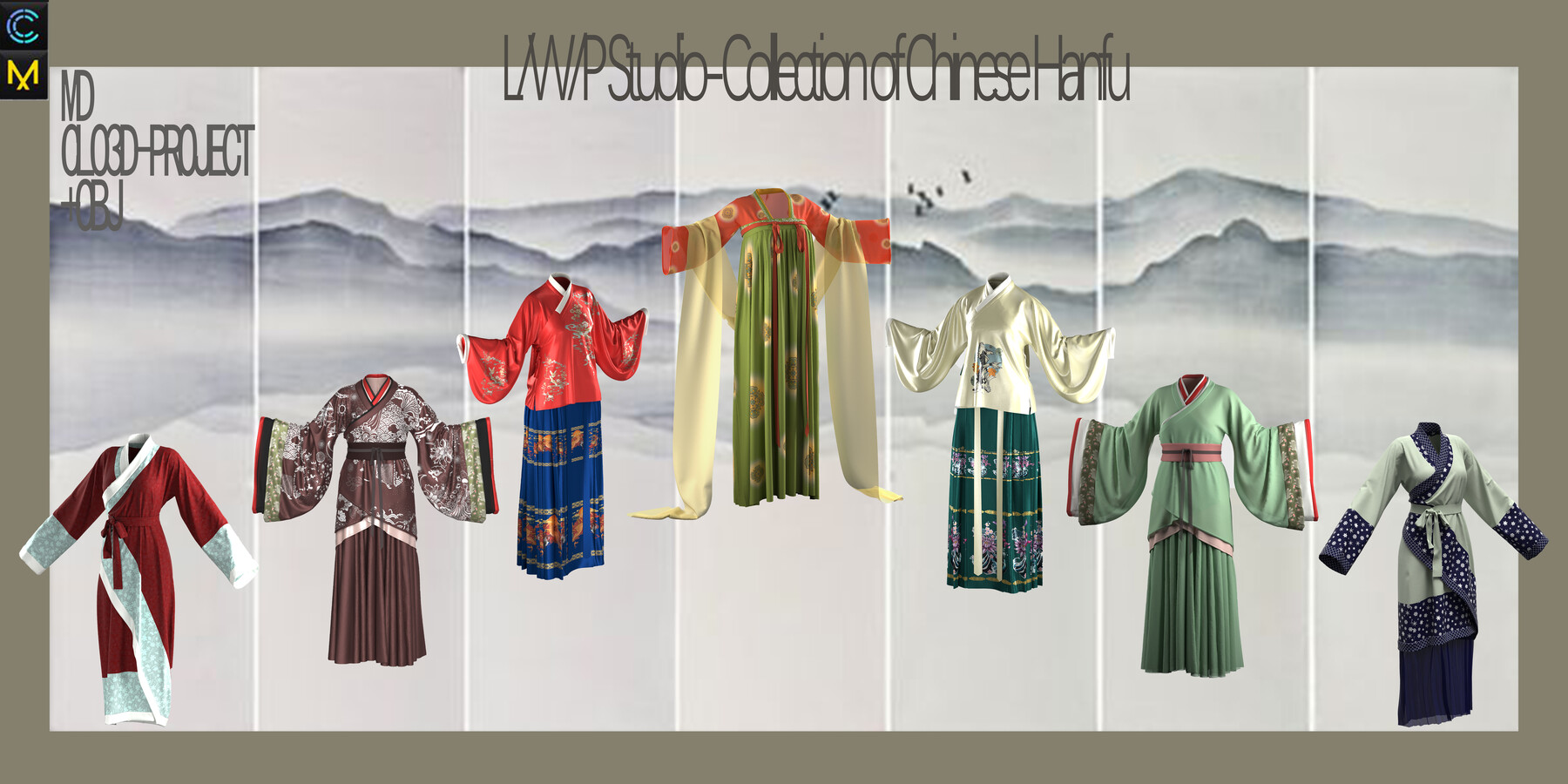 ArtStation - L/W/P Studio -Hanfu collection | Game Assets
