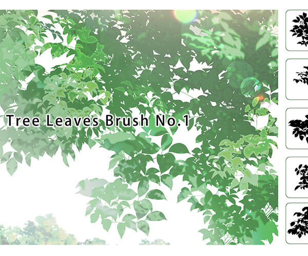 ArtStation - Plants and Trees Brush Full Set for ClipStudioPaint (27 ...