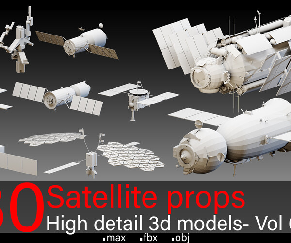 ArtStation - 30- Satellite Props- High detail 3d models- Vol 04 | Resources