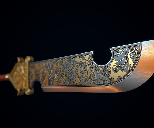 ArtStation - Chinese Great Broadsword | Game Assets