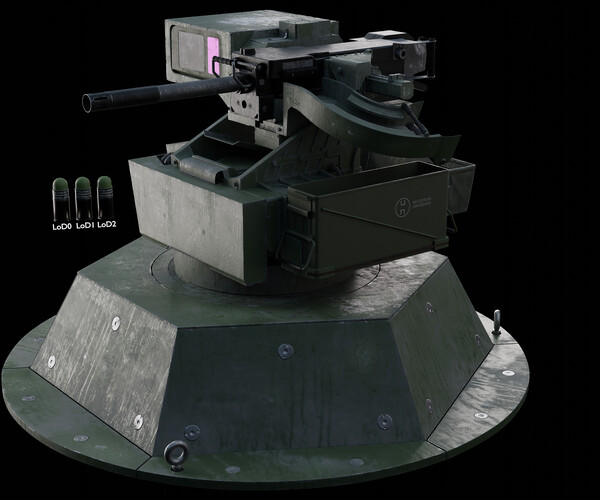 ArtStation - Remote control turret and Grenade Launcher | Game Assets