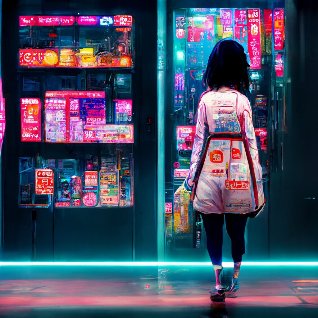 ArtStation - Japanese girl, neon Tokio city collection. 2 | Artworks