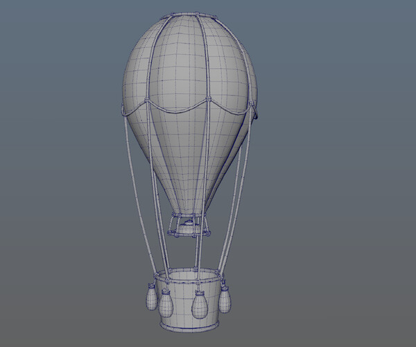 ArtStation - Stylized hot air balloon PBR game ready Low-poly 3D model ...