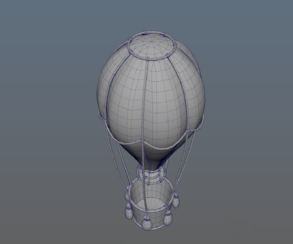 ArtStation - Stylized hot air balloon PBR game ready Low-poly 3D model ...