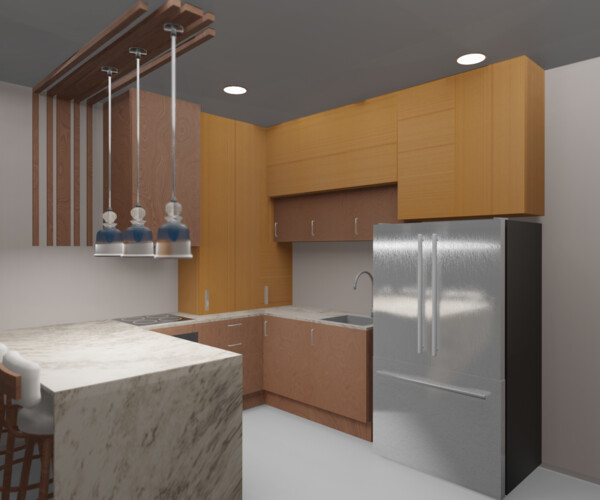 ArtStation - Small Kitchen 3D Model | Game Assets